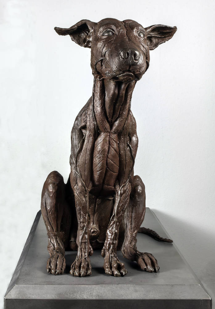 Sentry Dogs by Jesse Berlin, dark Sculpture for sale, direct from the ...